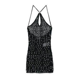 Coperni Femme, Tops, Noir, Taille: 42 FR Robe Tricotée Perlée