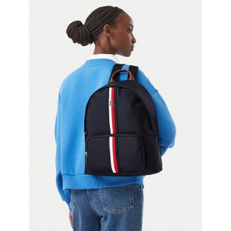 Tommy Hilfiger Rucksack Tommy Hilfiger Popette Dome Backpack Corp AW0AW19243 Dunkelblau