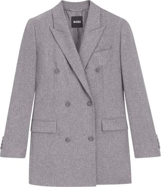 HUGO BOSS Femme, Vestes, Gris, Taille: 42 FR Blazer Croisé