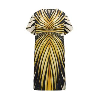 Roberto Cavalli Ray Of Gold Print Seiden-Minikleid - - Dresses - Damen - Gelb - XS