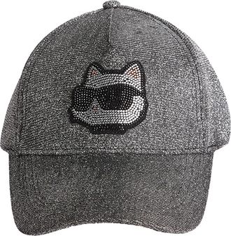 Karl Lagerfeld Femme, Accessoires, Gris, Taille: ONE Size K/Ikonik 2.0 Choupette Glitter Cap