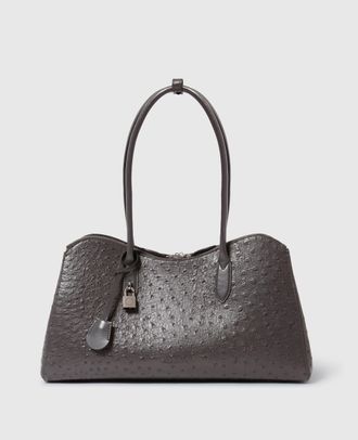 Stella McCartney Ryder Ostrich Laptop Tote