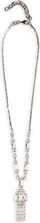 Alessandra Rich Femme, Accessoires, Gris, Taille: ONE Size Collier Cristal avec Franges