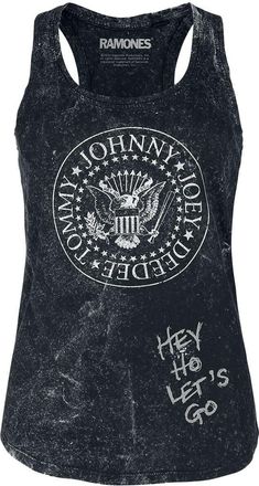 Ramones Hey Ho Lets Go Frauen Top schwarz XXL 100% Baumwolle Band-Merch, Bands