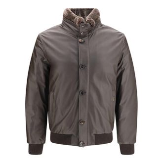 Moorer Cleros P1 Shearling Daunenjacke - - Jackets - Herren - Braun - 2XL
