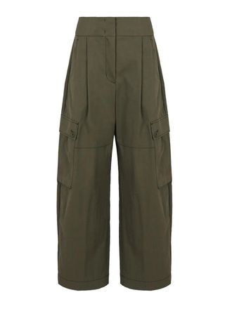 Max Mara Casual Hose - Dunkelgr&uuml;n