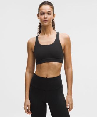 lululemon Brassi&egrave;re Wunder Train avec dos en maille Maintien moyen, bonnets B/C pour Femmes - Taille 12