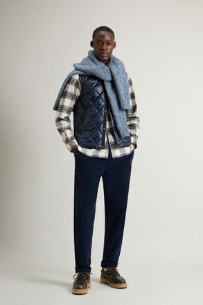 Woolrich Herren Gesteppte Weste aus garngefärbtem Nylon Blau Größe XXL