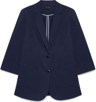 Fiorella Rubino Femme, Vestes, Bleu, Taille: 50 FR Blazer &agrave; manches trois-quarts