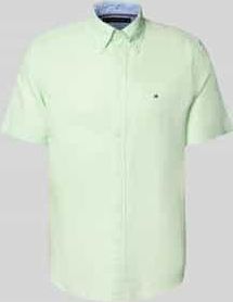 Tommy Hilfiger Regular Fit Freizeithemd aus Baumwoll-Leinen-Mix