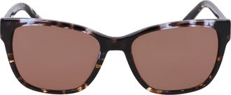 DKNY Unisex DK552S Sonnenbrille, Sky/Amber Tortoise, Einheitsgröße