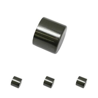 Gardinia Endkappen f&uuml;r Gardinenstangen, 2 St&uuml;ck, Serie Chicago, Durchmesser 20 mm, Metall, Titan, &Oslash; 20 mm, 33174 (Packung mit 4)