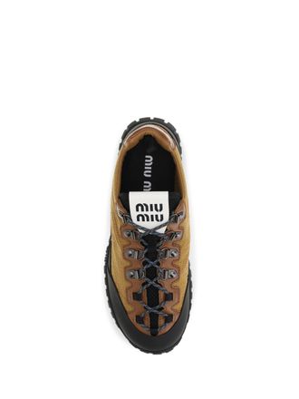 Miu Miu Ripstop Polyamide Sneaker - Mustard