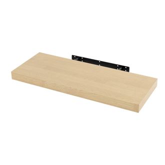 Woltu Wandboard Wandregal CD DVD Regal B&uuml;cherregal Schweberegal Holz Board 100x22.9x3.8cm gelb Eiche f&uuml;r B&uuml;ro, Wohnzimmer, Schlafzimmer, K&uuml;che RG9317kei
