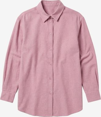 Knowledge Cotton Apparel Damen vegan Hemd Vega Relaxed Flanell Orchid Haze