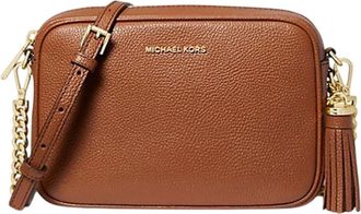 Michael Kors Femme, Sacs, Brun, Taille: ONE Size Jet Set Medium Pebbled Leather Crossbody Bag