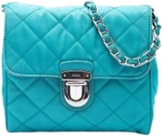 Prada Sac bandouli&egrave;re matelass&eacute; Pre-owned - Femme - Pre-owned - Bleu - Taille: ONE Size