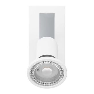 Eglo LED Wandlampe Sarria, Wandleuchte, Wandstrahler aus Metall, Wohnzimmerlampe in Wei&szlig;, Chrom, Lampe mit Schalter, Spot inkl. GU10 Leuchtmittel, warmwei&szlig;