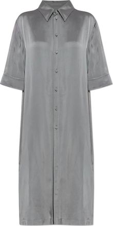 Jil Sander Femme, Robes, Gris, Taille: 40 FR Chemise Satin&eacute;e