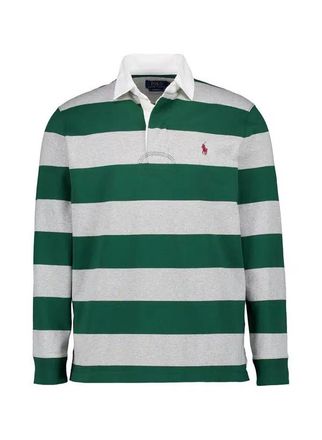 Polo Ralph Lauren Herren Rugby-Shirt gr&uuml;n Gestreift Classic Fit