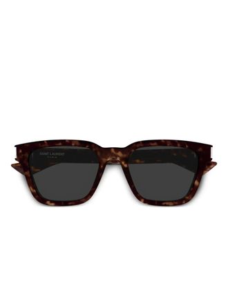 Saint Laurent Eyewear Sonnenbrille mit eckigem Gestell - Braun