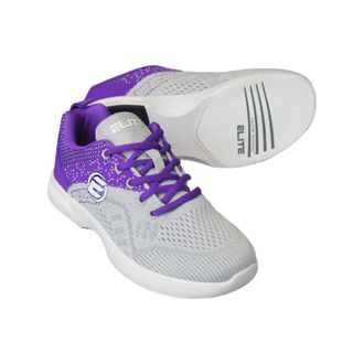 Elite Damen Comfort Bowlingschuhe, Grau/Violett, 37 EU