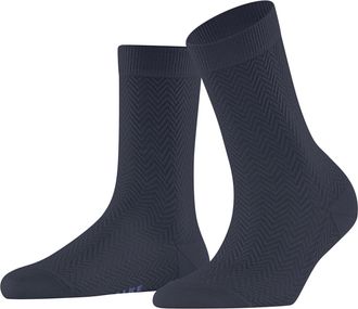 Falke Damen Fable Estate W So Wolle einfarbig Socken, Blau Blue Ink 6491, 35-38