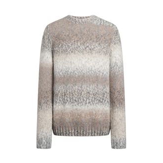 Dondup Pull col rond regular en m&eacute;lange de laine imprim&eacute; - Homme - Pulls - Gris - Taille: L
