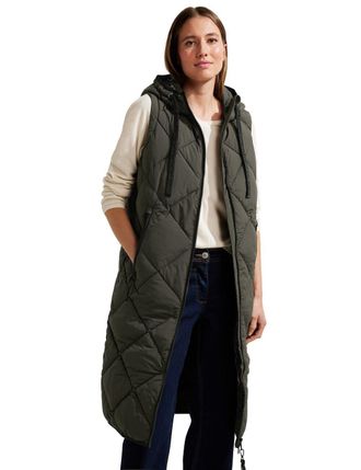 Cecil Damen B220191 Steppweste Lang, Olive Crop, S