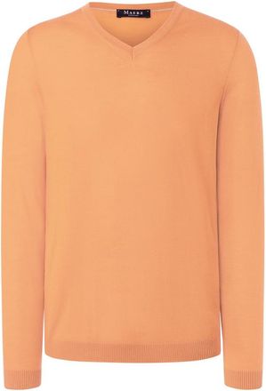 Maerz Leichter Pullover aus Merinowolle mit V-Ausschnitt in