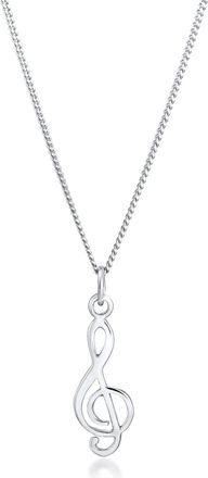 Elli Halskette Damen Notenschlüssel Symbol in 925 Sterling Silber