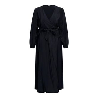 Kaffe Curve Robe portefeuille - Femme - Robes - Bleu - Taille: 44 FR