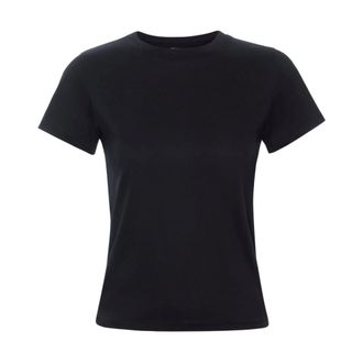 Frame Denim Supima Baumwoll T-Shirt mit Rundhalsausschnitt - - Tops - Damen - Schwarzk - M