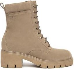 Nero Giardini I514812D Bottines Motardes Femme en Cuir Velours - Beige 37 EU