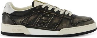 Fendi Distressed-effect FF Logo Sneakers