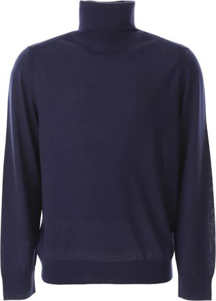 Paul Smith Homme, Pulls, Bleu, Taille: XL Merino Wool Roll Neck Sweater