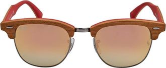 Ray-Ban Homme, Accessoires, Multicolore, Taille: ONE Size Clubmaster Wood Lunettes de soleil