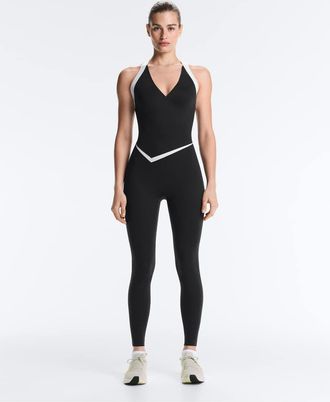 Oysho Oysho - Perfect-adapt - Combinaison sans manches &agrave; d&eacute;tail contrastant - Noir