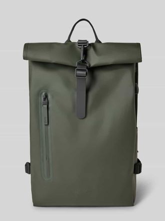 Rains Rolltop Rucksack mit Rei&szlig;verschlusstasche