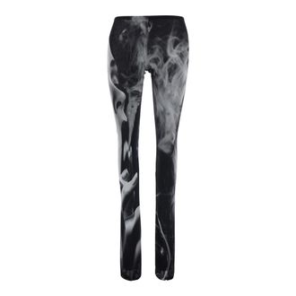 Jean Paul Gaultier Schlaghosen mit Smoking-Damen-Print - - Trousers - Damen - Schwarzk - L