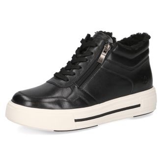 Caprice Damen Sneaker hoch aus Leder Plateau, Schwarz (Black Nappa), 39 EU