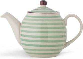 Bloomingville Teekanne Patrizia, Farbe Gr&uuml;n, aus Steingut, 1200 ml Inhalt, Sp&uuml;lmaschinengeeignet - Ideal zum Servieren von Tee & Hei&szlig;getr&auml;nken