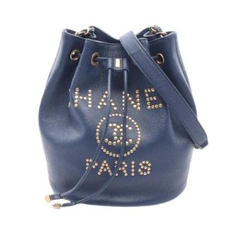 Chanel Pre-owned Deauville Leder Schultertasche - - Pre-owned - Damen - Blau - ONE SIZE