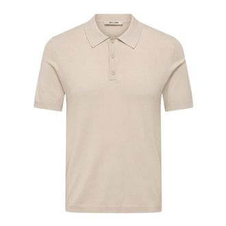 Only & Sons Only & Sons, Homme, Tops, Beige, Taille: L Onswyler Life Reg 14 SS Polo Knit
