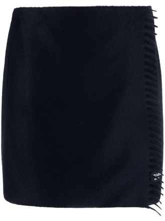 Prada minijupe à modèle drapé - Bleu