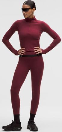 lululemon Legging Fast and Free taille haute 5 poches pour Femmes - 64 cm - Burgundy - Taille 10
