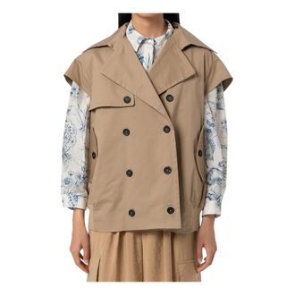Fracomina Gilet - - Jackets - Damen - Beige - XL