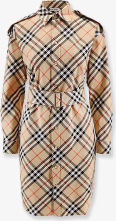 Burberry Chemisier cotton short dress with Check print - BURBERRY - gender_Woman