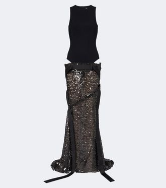 The Attico Robe mit Pailletten