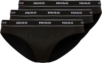 HUGO BOSS Baumwollslips Dreierpack Schwarz - - Underwear - Damen - Schwarzk - M